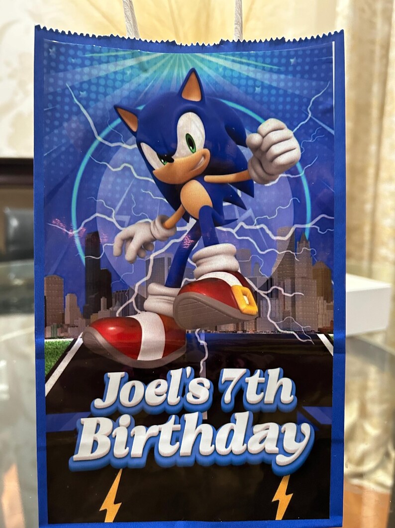 Sonic Theme Party Favor Bags 15ct - Etsy