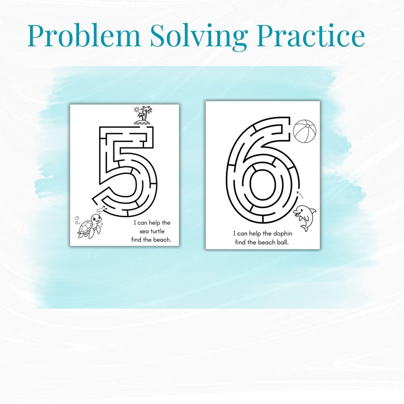 Ocean Number Activity Book 1-10 Printable, Preschool Math Workbook ...
