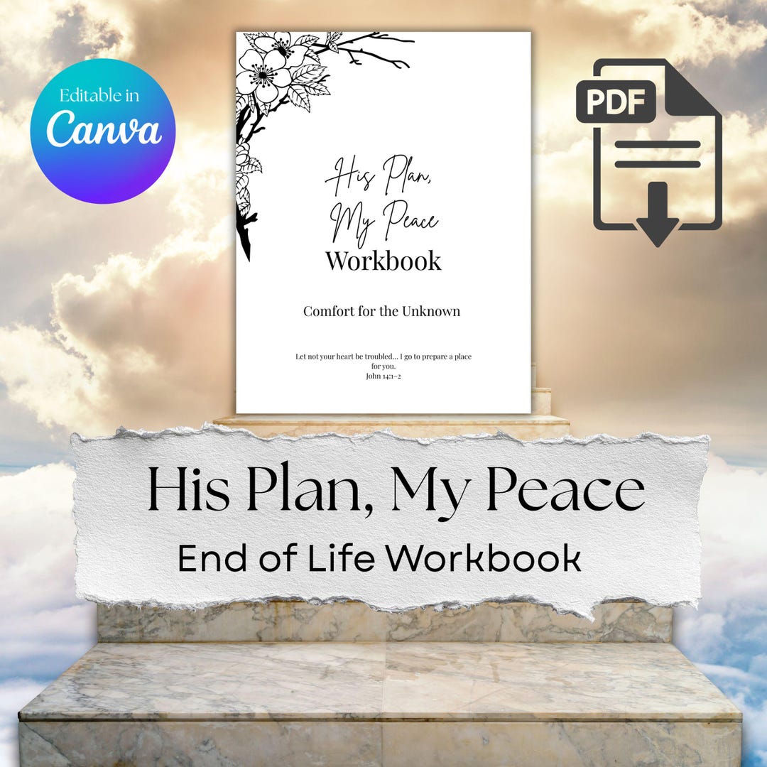 Christian End of Life Planner, Faith-based Workbook, Survivor Plan ...