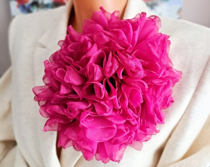 Silk Flower Pin, Floral Posy Brooch, Handmade Silk Flowers, Ribbon Work ...