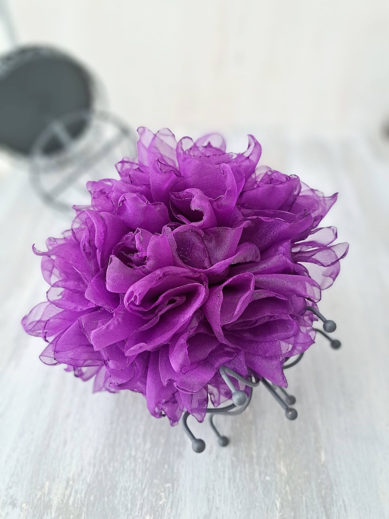 Purple Large Flower Brooch Elegant Brooch for Women Party - Etsy