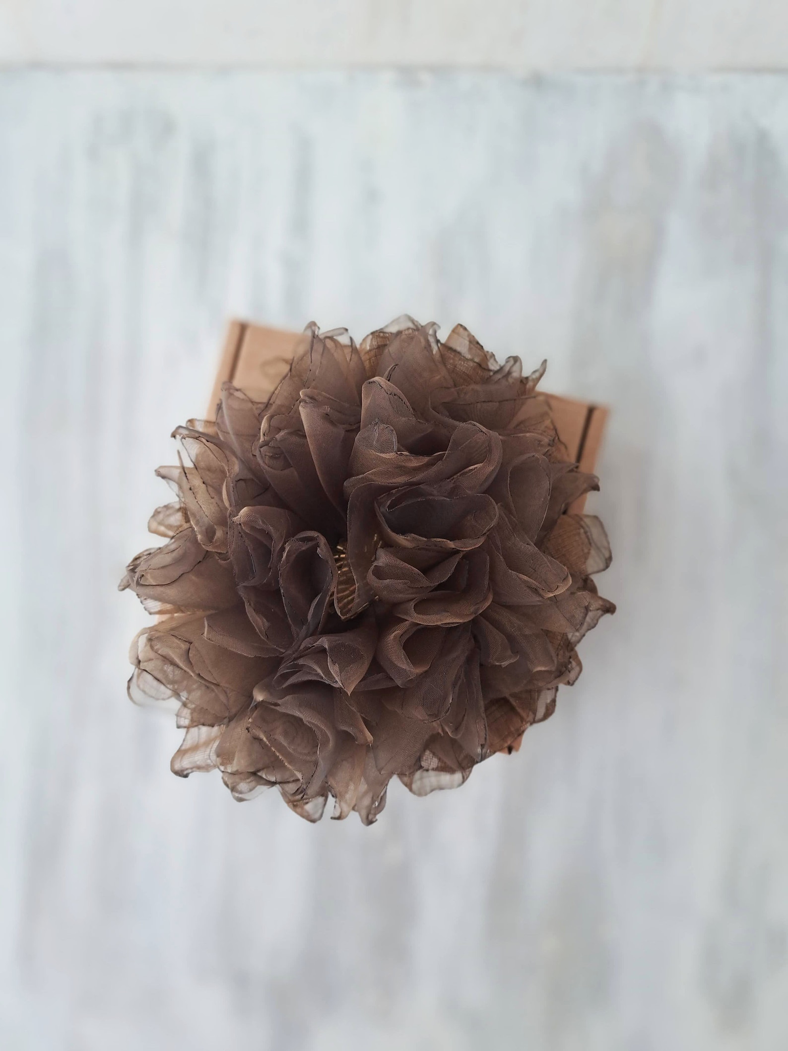 Large Flower Brooch Brown Oversized Flower Brooch Elegant - Etsy