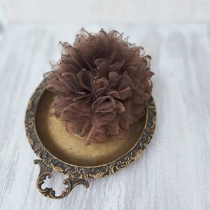 Large Flower Brooch Brown Oversized Flower Brooch Elegant Flower Brooch ...