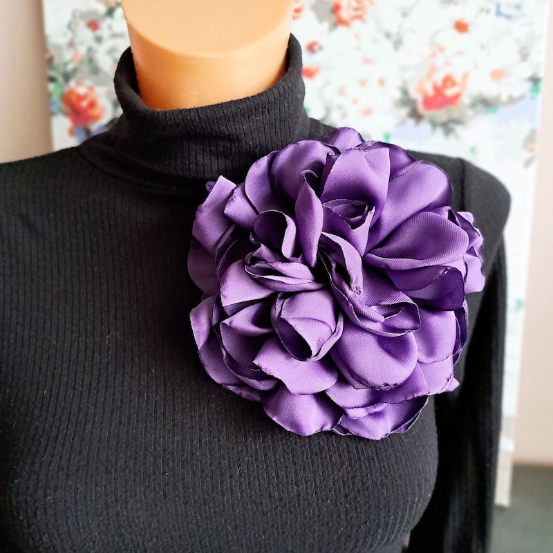 Purple Brooch - Etsy