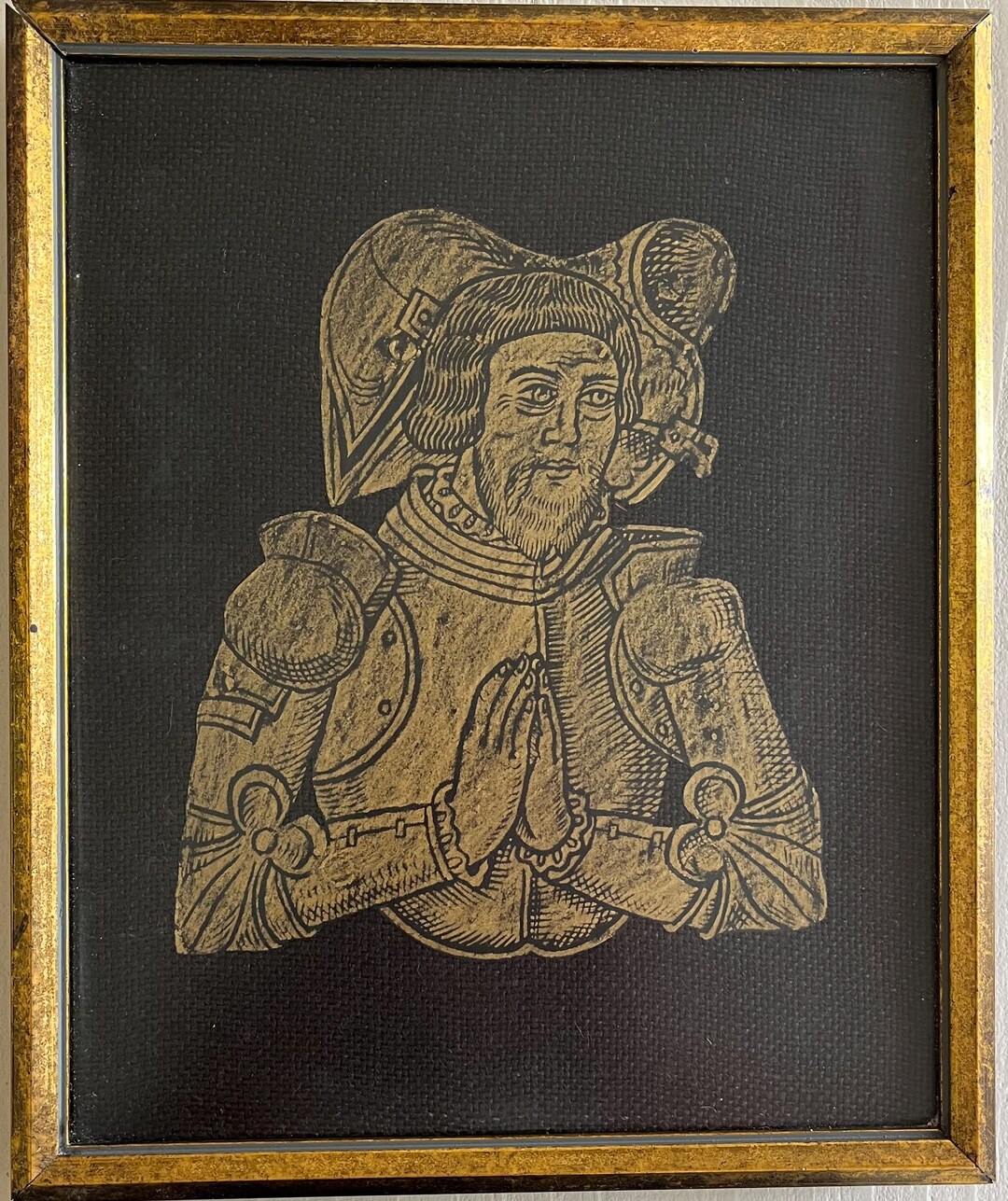Brass Rubbing Art of a Medieval Knight - Etsy