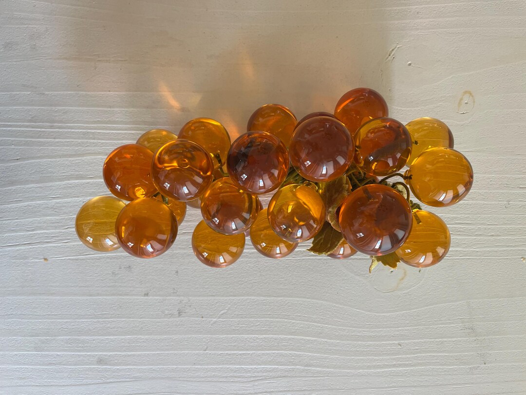 Vintage Mid-century Modern Decorative Grape Cluster, Lucite (acrylic ...