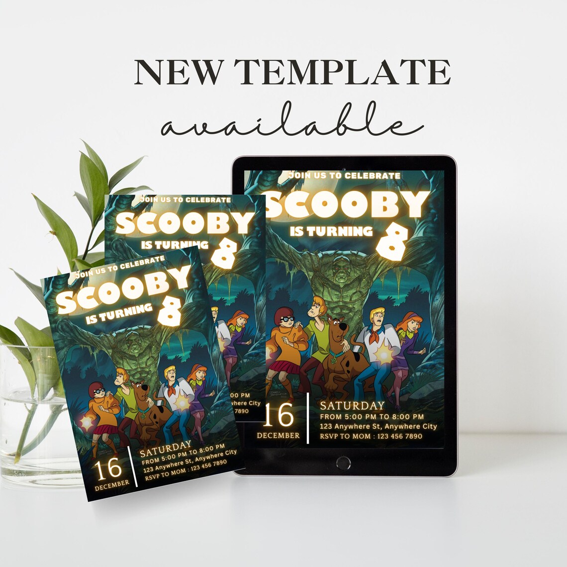 Scooby Doo Inspired Birthday Invitation | Mystery Machine Birthday ...
