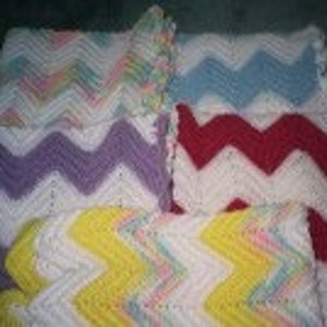 Crocheted Zig-zag Style Baby Blanket for Babies, Toddlers - Etsy