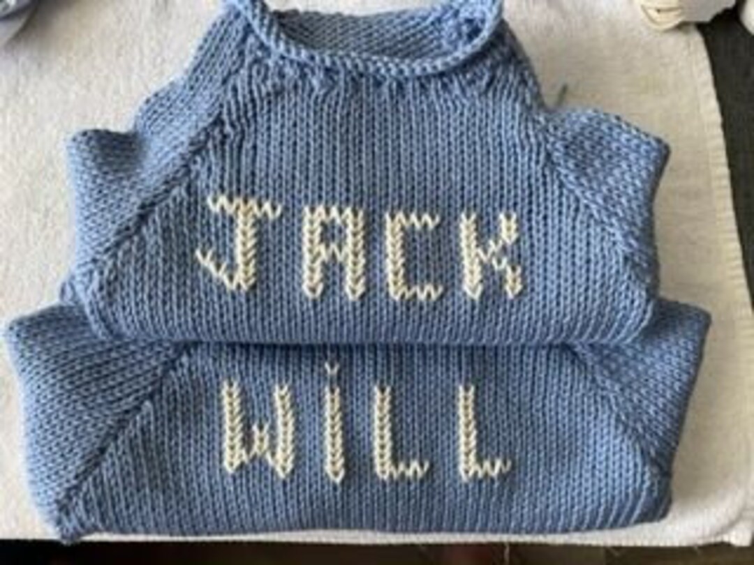 Stonewash Denim 18 Mos, 2T, 3T Cotton-name Handknit Cotton Sweaters - Etsy