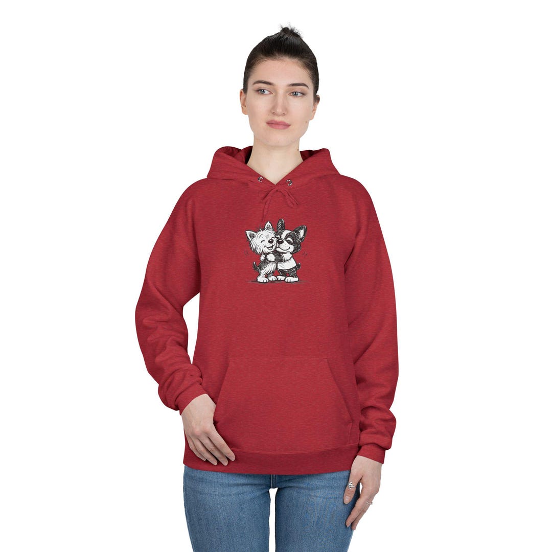 Peanut and Emmy Characters Hugging Hoodie | Dog Cartoon Graphic ...