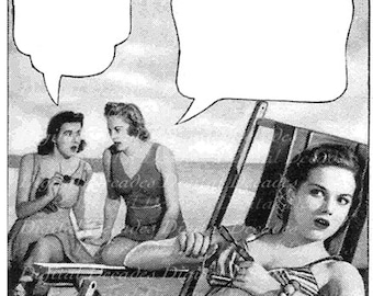 Beach Comic Art - Etsy