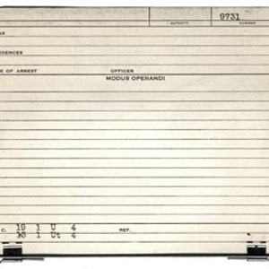 Arrest Sheet Mug Shot Rap Card Book Em Crime Police Detective ...