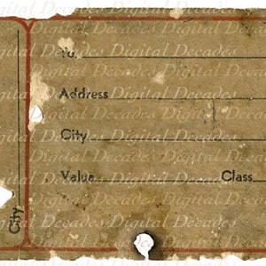 Vintage Shipping Address Label Trunk Mail - Digital Image - Etsy