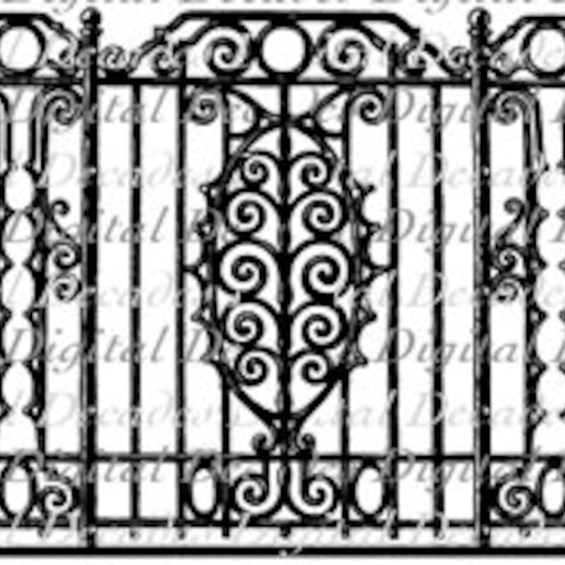 Wrought Iron French Gate - Etsy