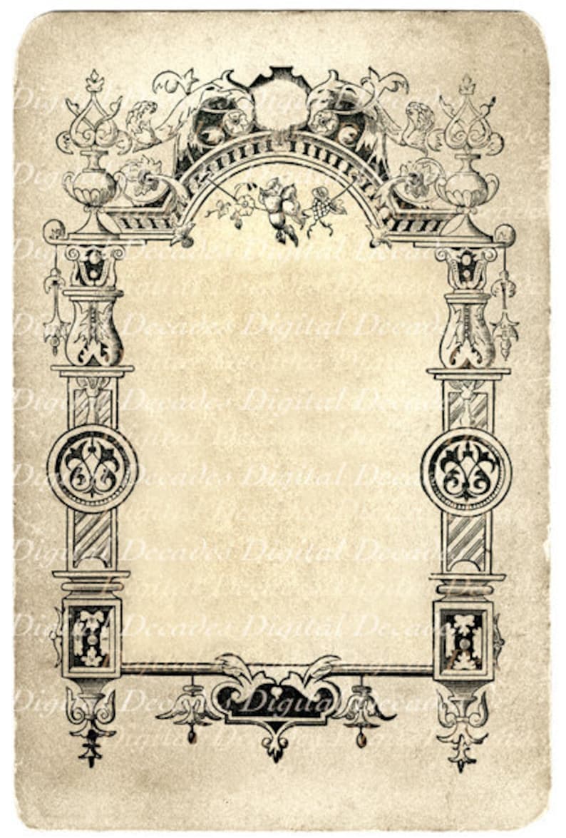 Antique Victorian Photo Card Back - Border Background Texture Ornate ...