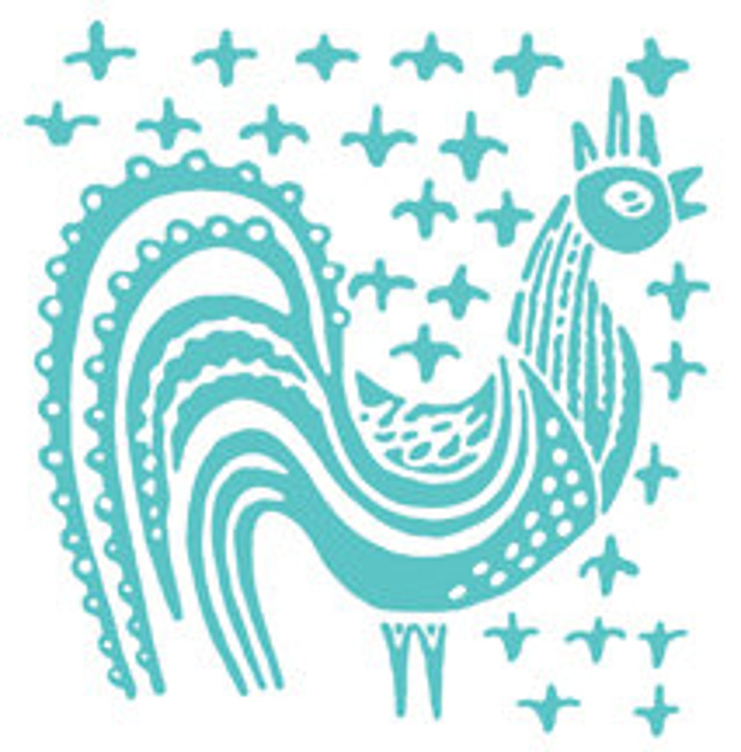 Butterprint Rooster Pyrex Style Art Mid-century Modern Modernist ...