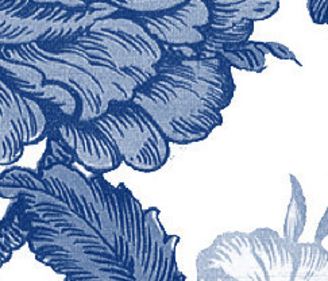 Blue Floral Flower Toile Background - Digital Image - Vintage Art ...
