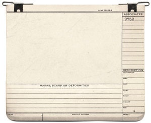 Arrest Sheet Mug Shot Rap Card Book Em Crime Police Detective ...