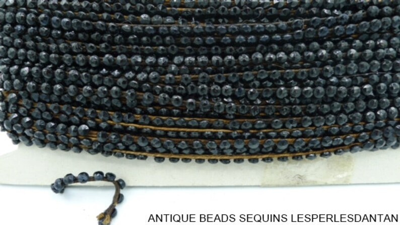 5M Trimming Jet Beads Antique 1910s - Etsy