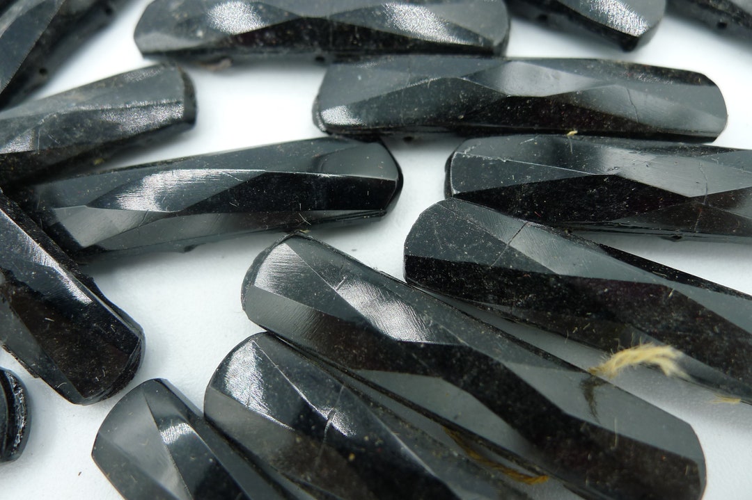 36x7.8mm French Jet Beads(50pieces) Rectangular - Etsy