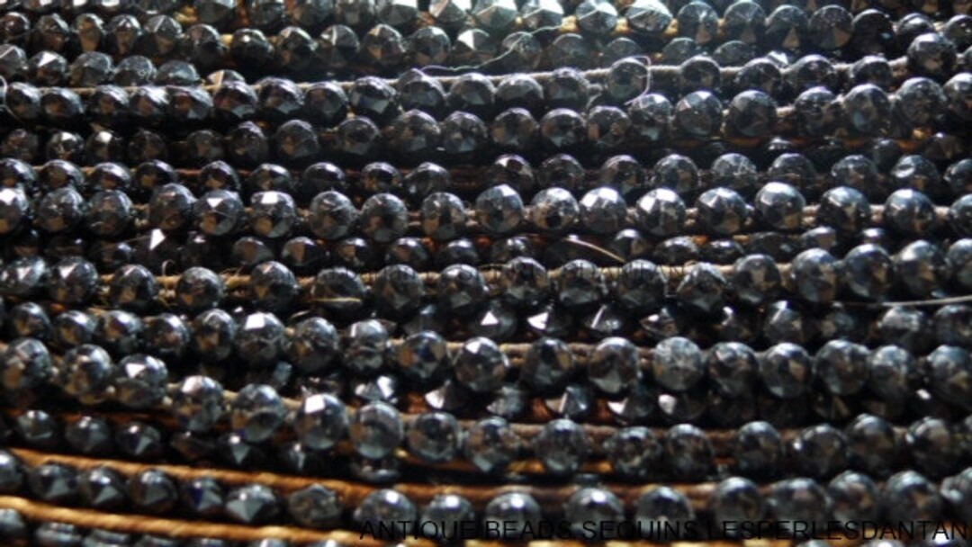 5M Trimming Jet Beads Antique 1910s - Etsy