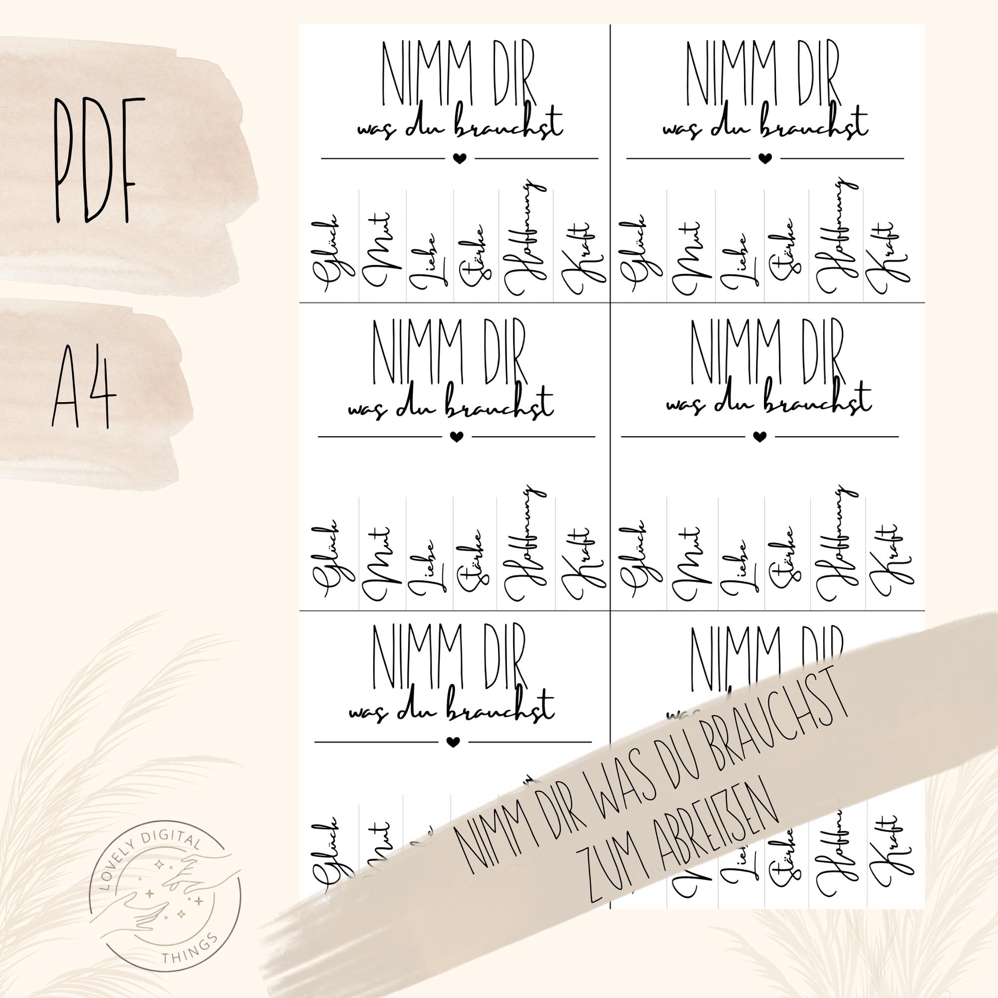 Take What You Need – Printable PDF | Tear-off Slip Template ...