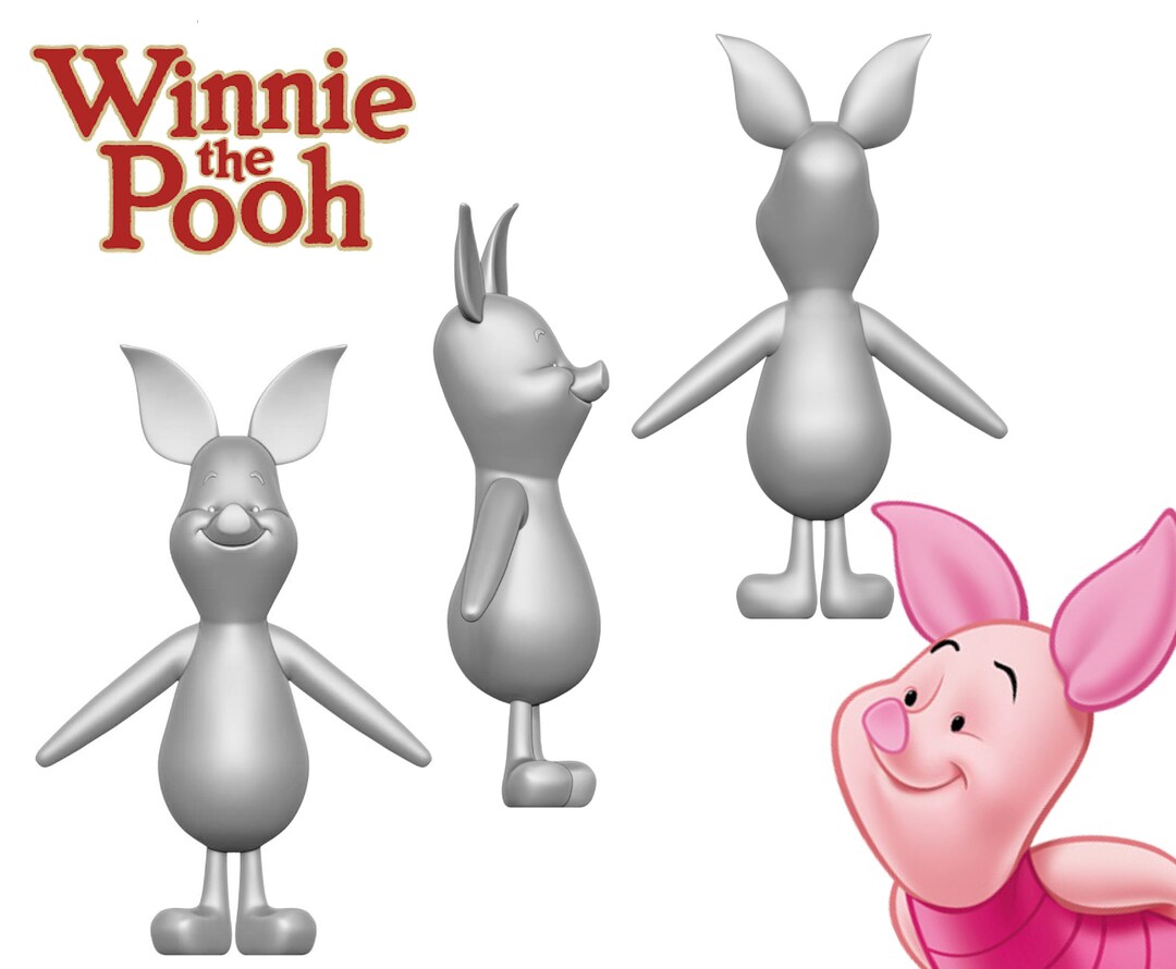 Piglet 3D Printing Obj File, Digital Instant Download - Etsy