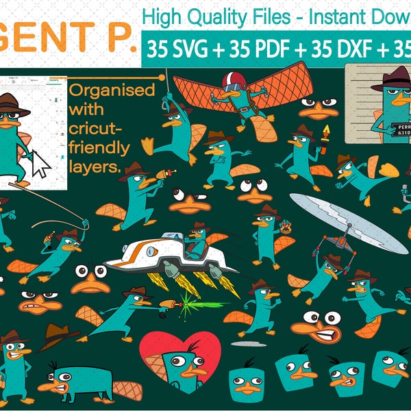 Perry the Platypus Svg - Etsy