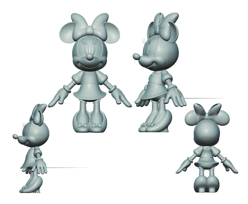 Minnie 3D Obj File, Bonus Pack, Digital Instant Download - Etsy