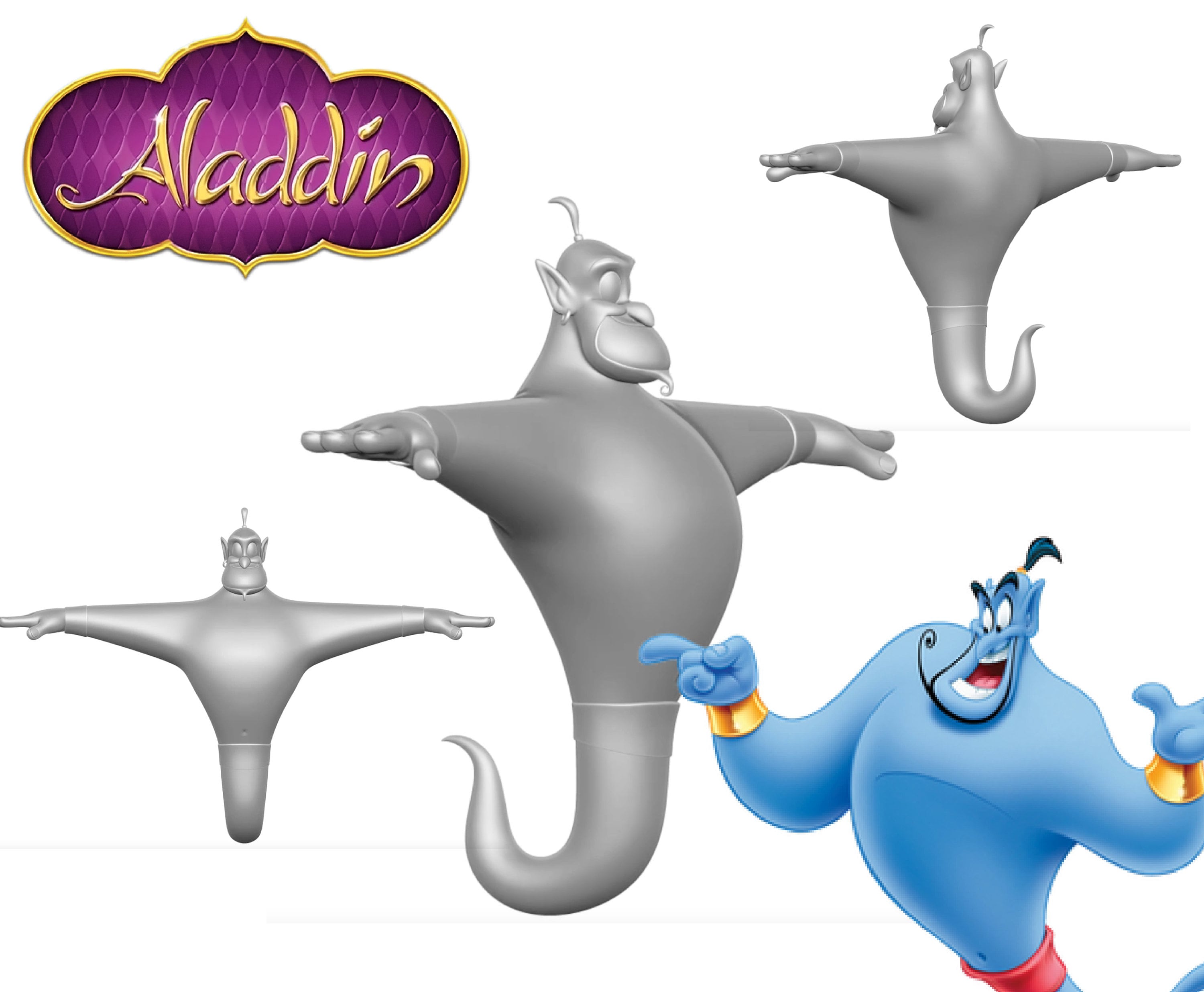 Genie OBJ Files for 3d Printing, Digital Download - Etsy