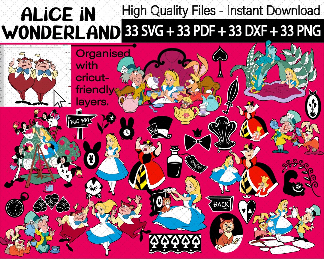 33 Digital Wonderland Design for Cutting Machine, Sublimation, Printing ...