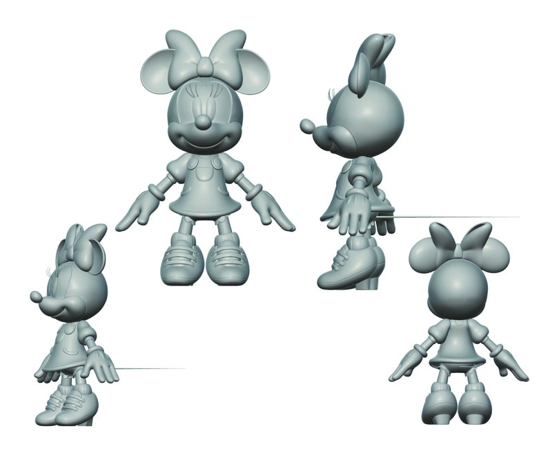 Minnie 3D Obj File, Bonus Pack, Digital Instant Download - Etsy