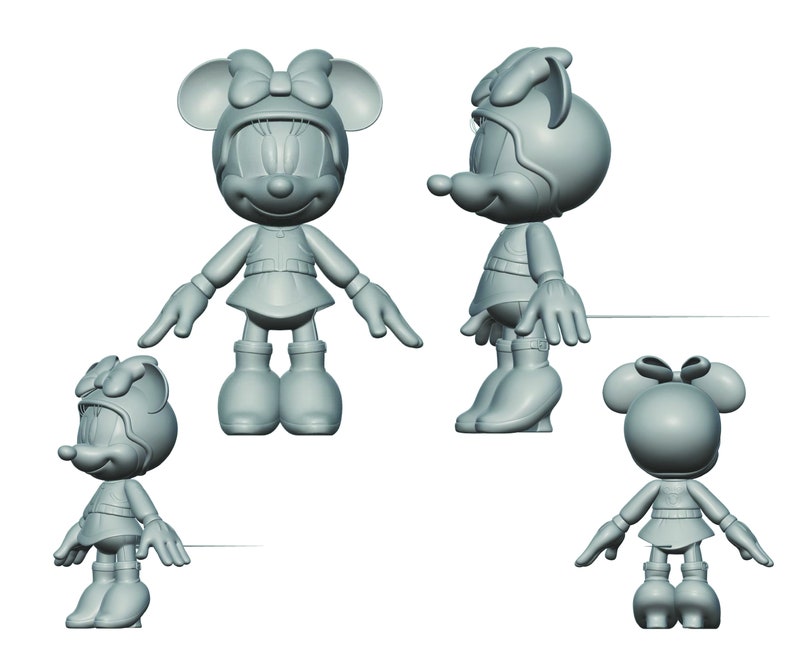 Minnie 3D Obj File, Bonus Pack, Digital Instant Download - Etsy