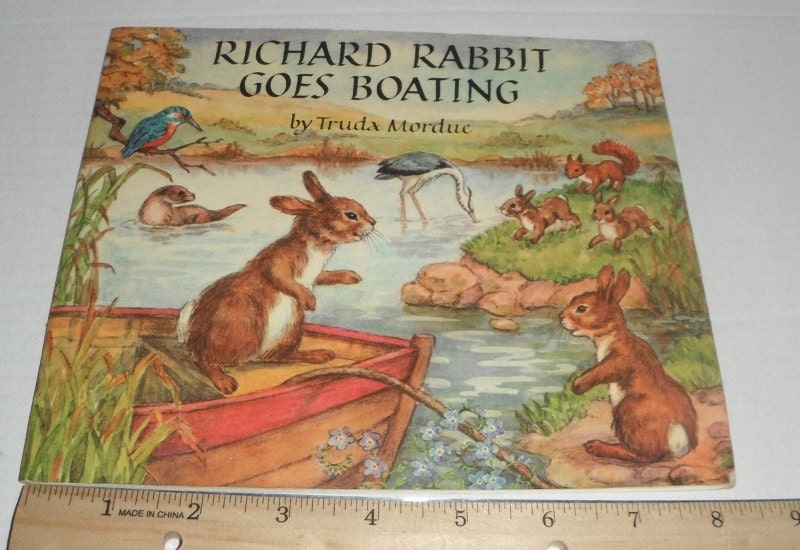 Richard Rabbit Goes Boating by Truda Mordue Vintage Softcover Book 1978 ...