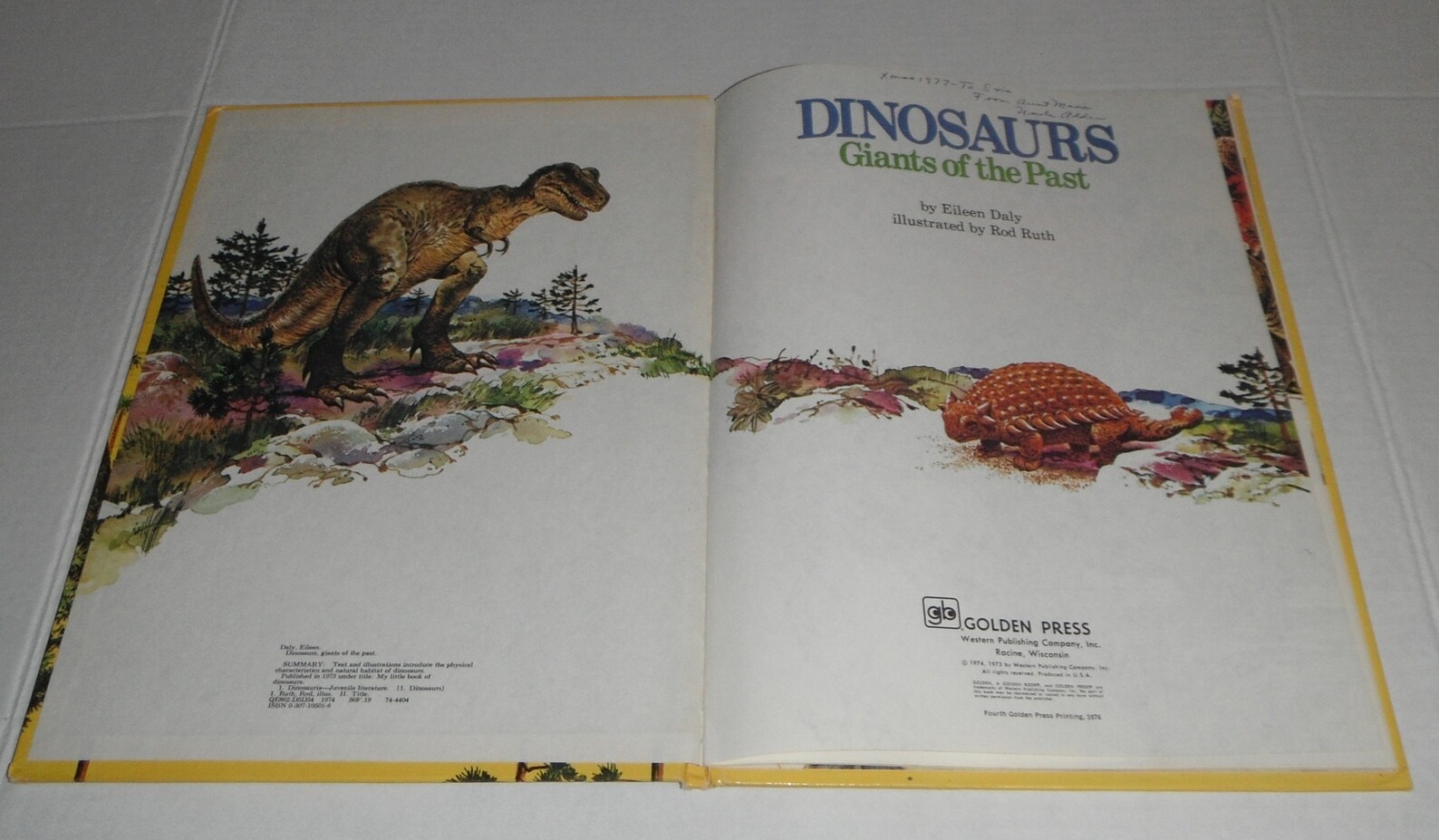 Dinosaurs Giants of the Past by Eileen Daly Illustrated by Rod Ruth A ...