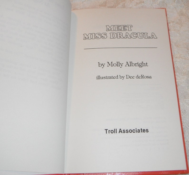 Meet Miss Dracula by Molly Albright Vintage Hardcover Book - Etsy