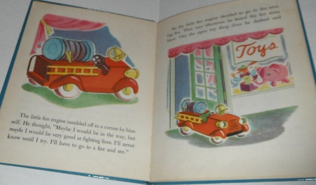 Wonder Books the Too Little Fire Engine Story and Pictures by - Etsy