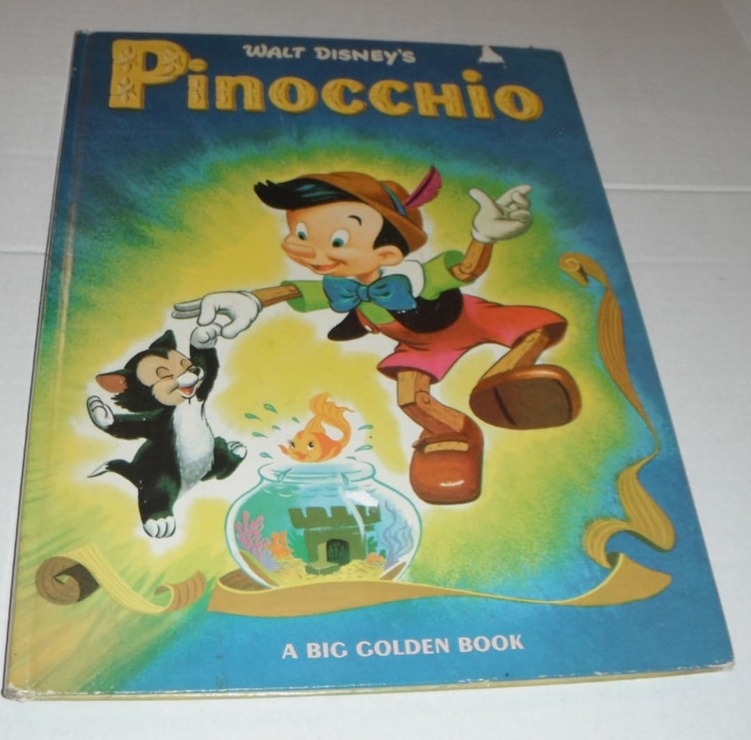 Vintage Walt Disney's Pinocchio A Big Golden Book 1976 - Etsy