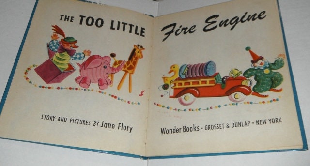 Wonder Books the Too Little Fire Engine Story and Pictures by - Etsy