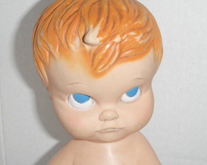 Dell Vintage Rubber Boy Doll With Flower Marked Dell Distributing INC ...