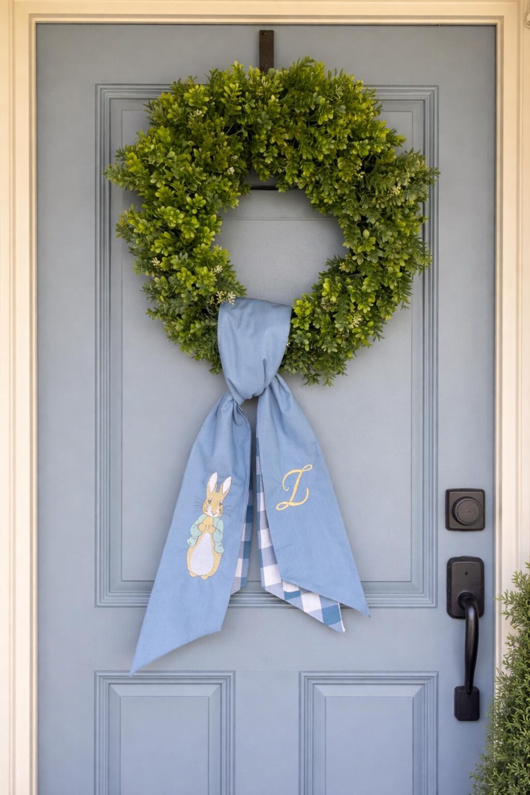 Personalized Peter Rabbit Easter Wreath Sash – Custom Spring Door Décor ...