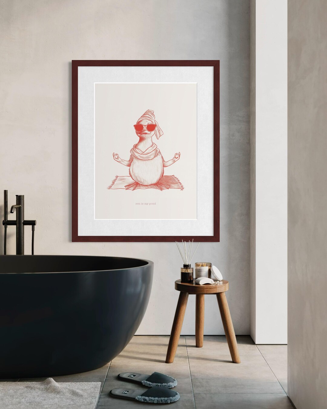 Zen Duck Art Print, Funny Yoga Meditation Poster (digital Download) - Etsy
