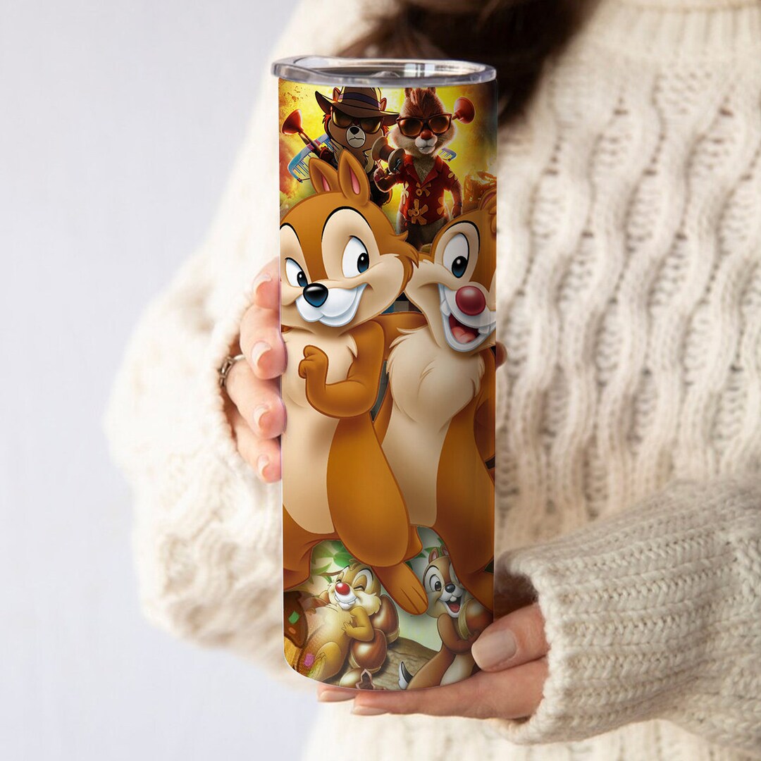 Chipmunks Friends 20oz Skinny Tumbler Cup, Chipmunk Animal 20oz Tumbler ...