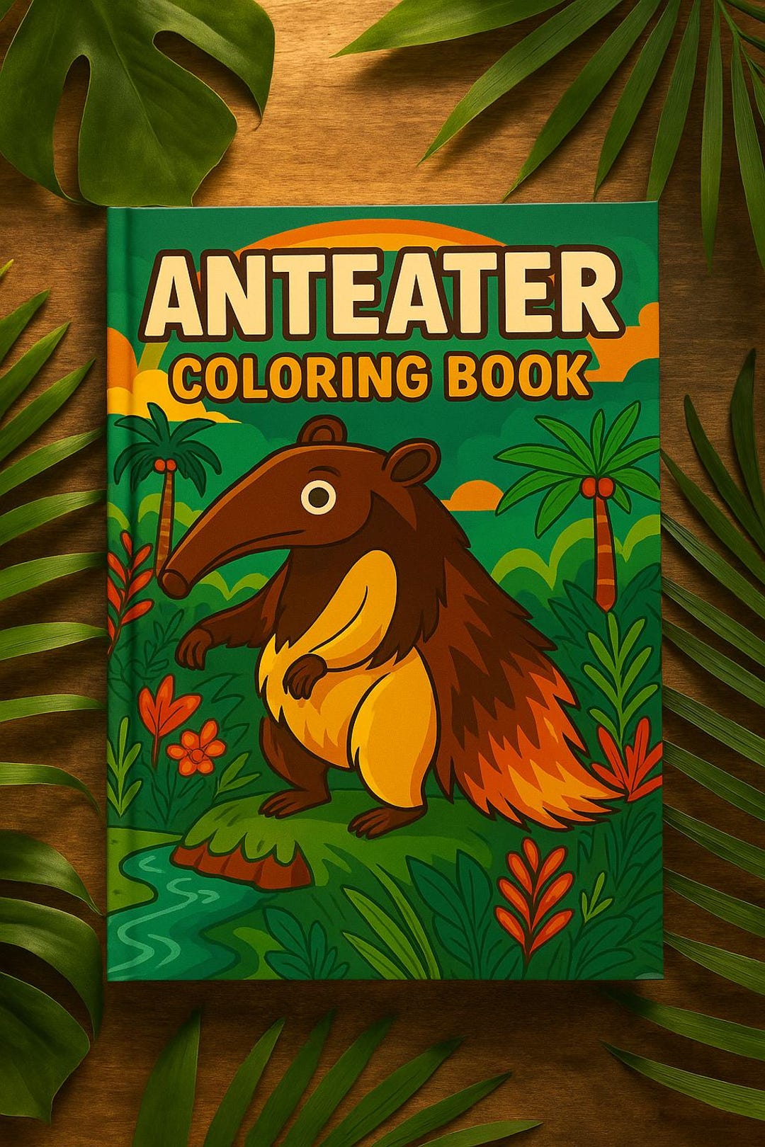 Anteater Coloring Book – Rainforest Animals to Color | Digital ...