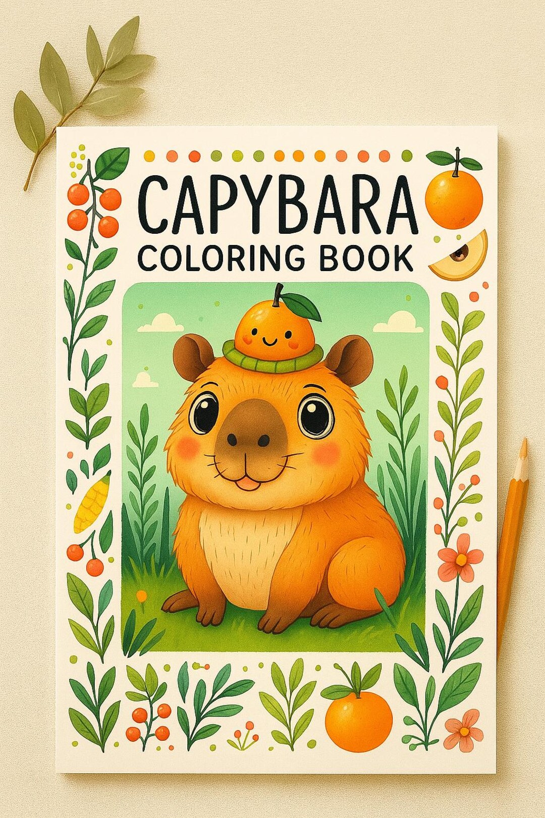 Capybara Coloring Book | Relaxing Animal Designs to Color | Cute ...