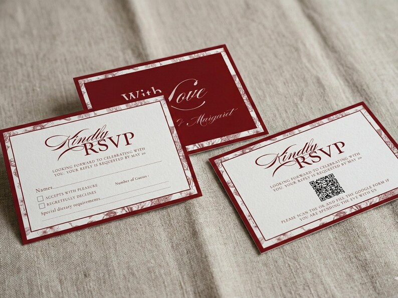 Buy Old Money Wedding Details Card and RSVP Template With Additional ...