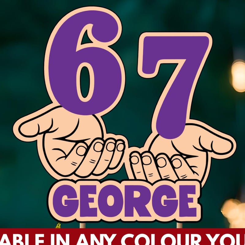 67 Cake Topper Printable - Etsy