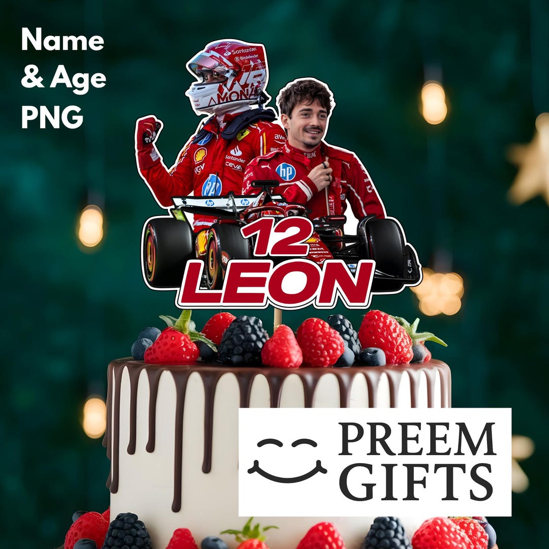Charles Leclerc F1 Ferrari Cake Topper personalisiert (digitale Datei ...