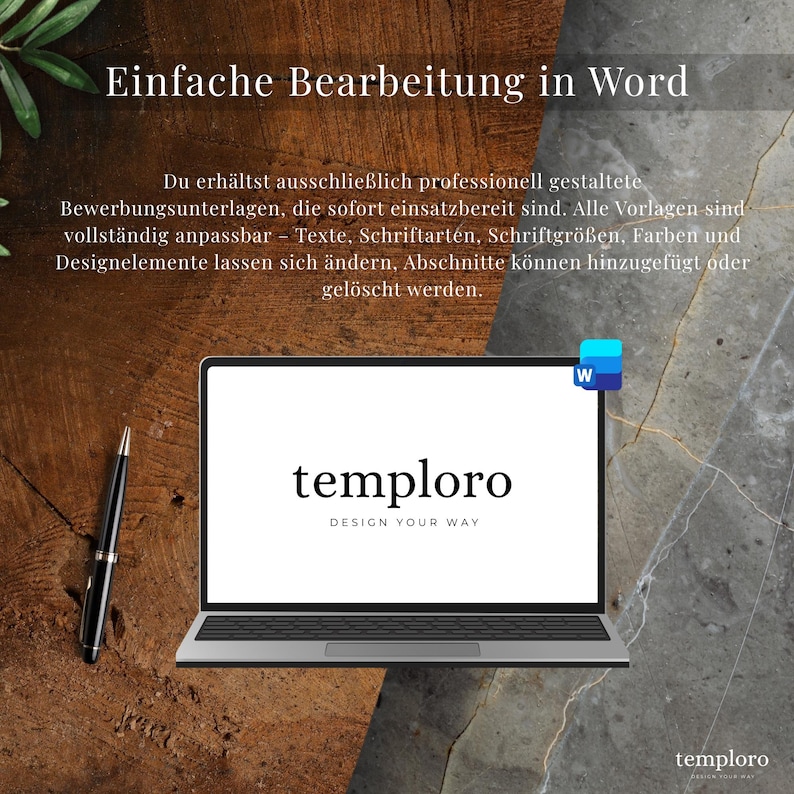 Complete Application Set in Word – CV, Cover Letter & Cover Page Design ...