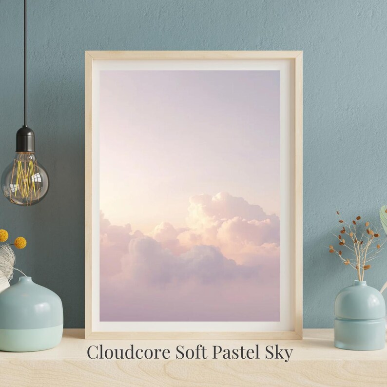 Cloudcore Soft Pastel Sky Printable Wall Art – Digital Download for ...